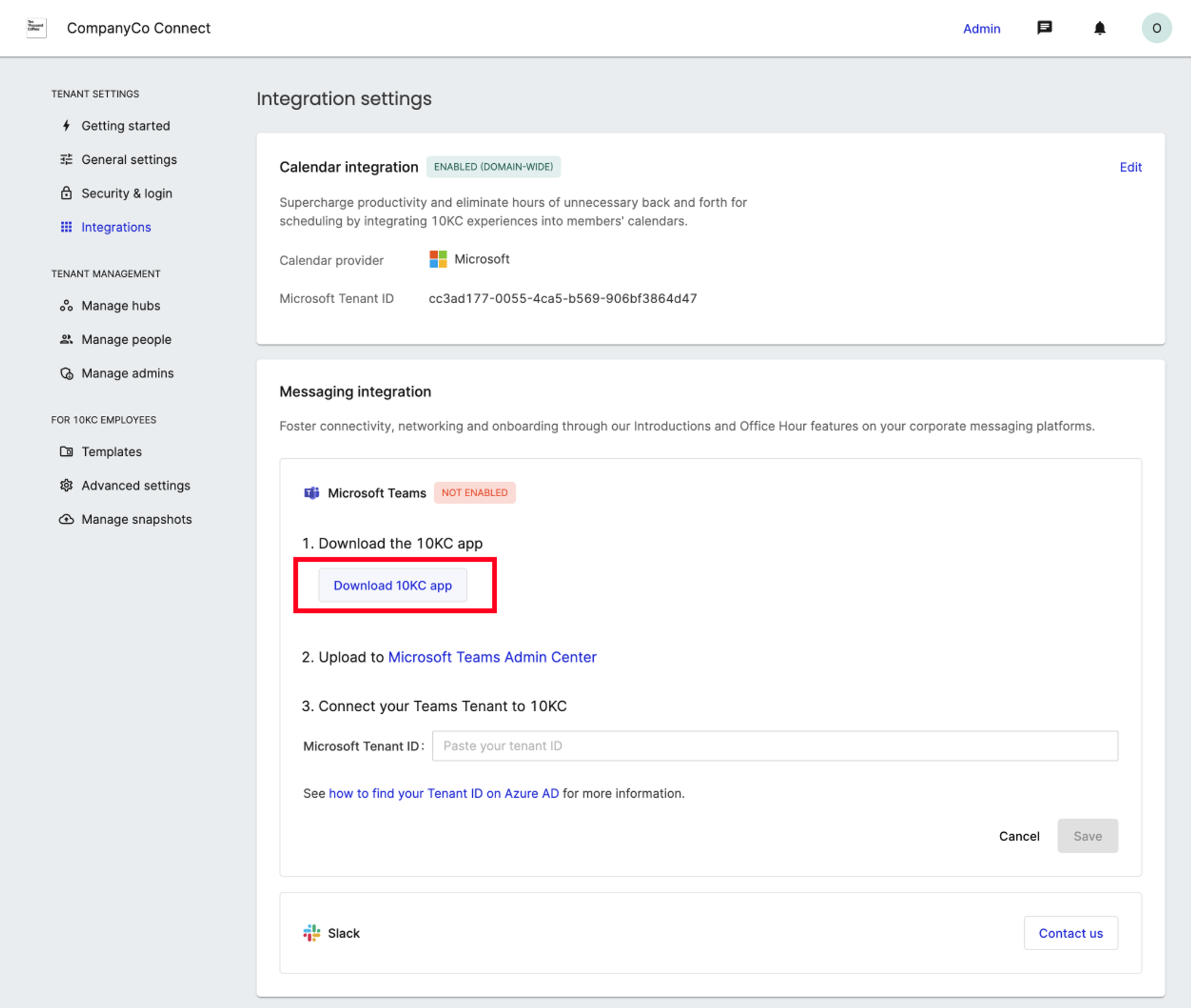 MS Teams Integration Setup Guide – Ten Thousand Coffees